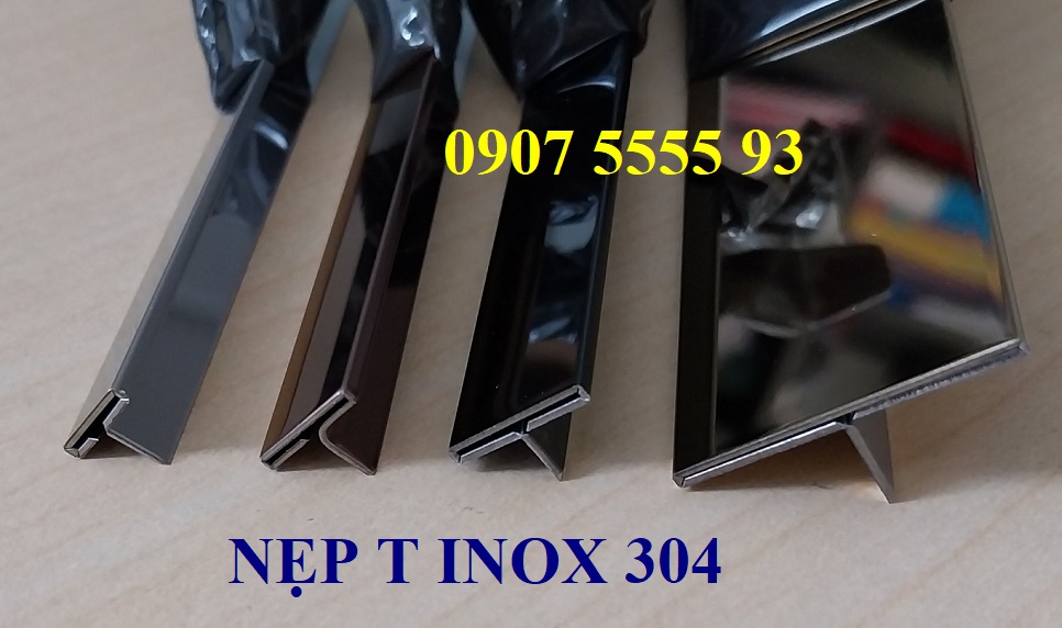 Nẹp Inox T15 Đen Gương - Kan Decor